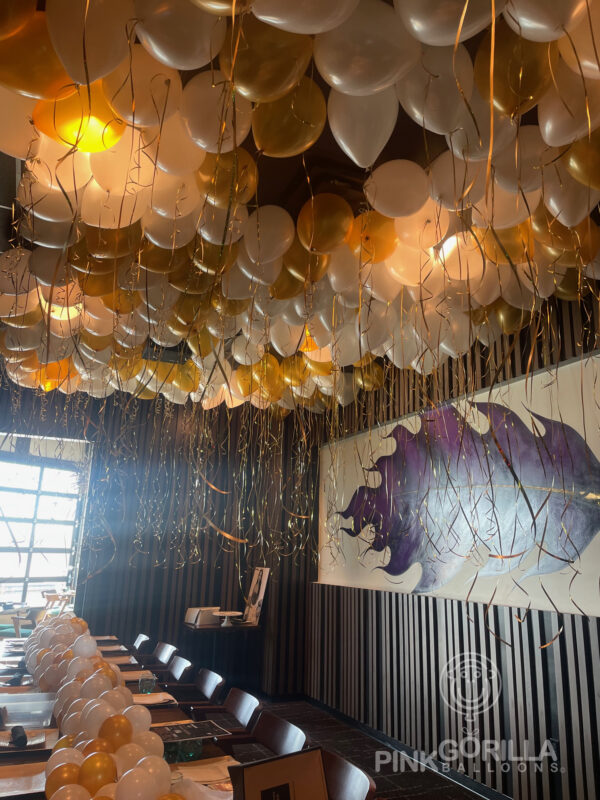 Ceiling Balloon Decor - Pink Gorilla Balloons