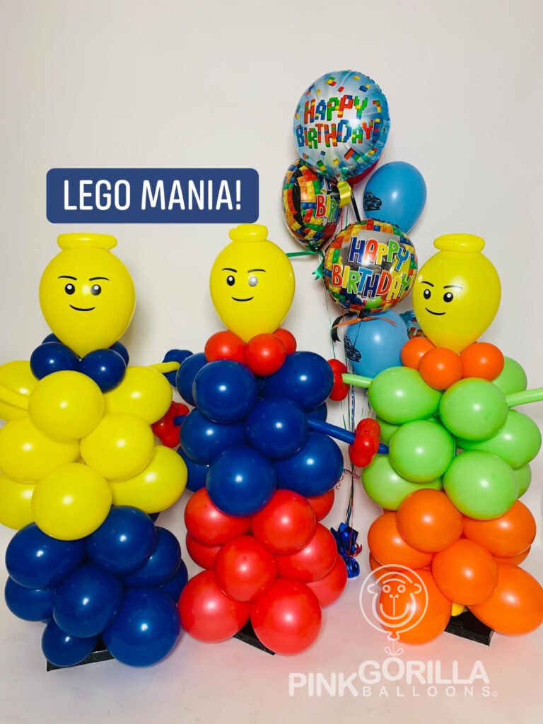 LEGO CUSTOM BALLOON DISPLAY - Pink Gorilla Balloons