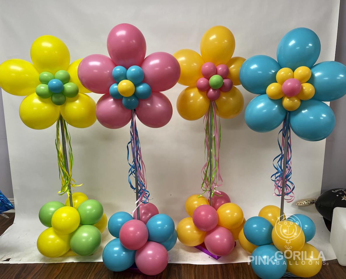 COLORFUL BALLOON FLOWERS - Pink Gorilla Balloons