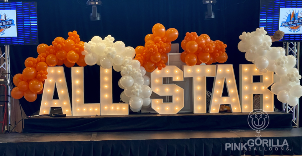 MARQUEE LETTER BALLOON GARLAND - Pink Gorilla Balloons