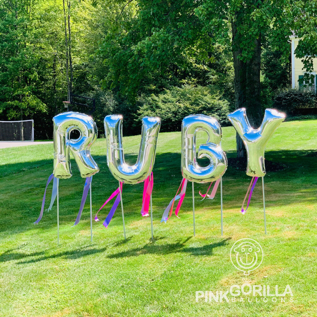 YARD BALLOON DISPLAYS - Pink Gorilla Balloons