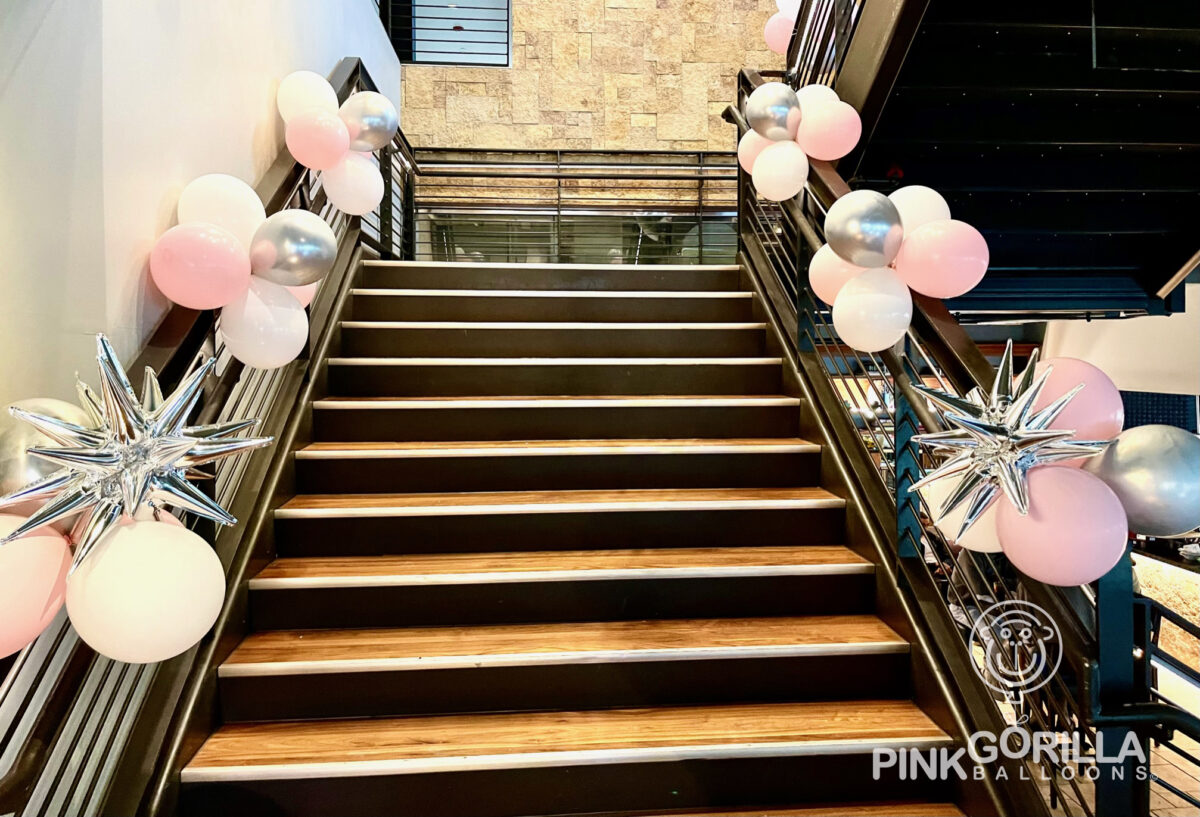 Pole Cluster - Pink Gorilla Balloons